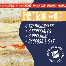 PROMOCIONES – Ramallo Club – Sándwiches de miga y servicio de lunch
