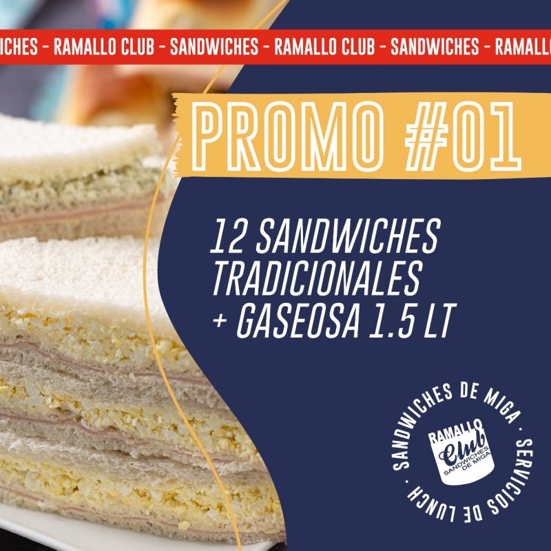Promo 1 – Ramallo Club – Sándwiches de miga y servicio de lunch